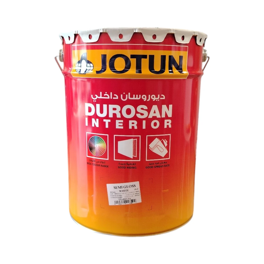 Jotun Durosan Interior Semi-Gloss White Paint 18L – High Coverage ...