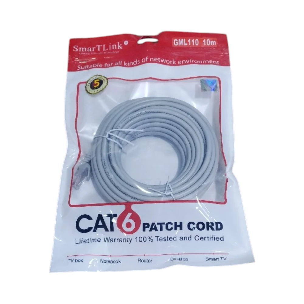 كابل شبكة SmartLink CAT6 بطول 10 متر - موديل GML110 | ماتريال - Matryal