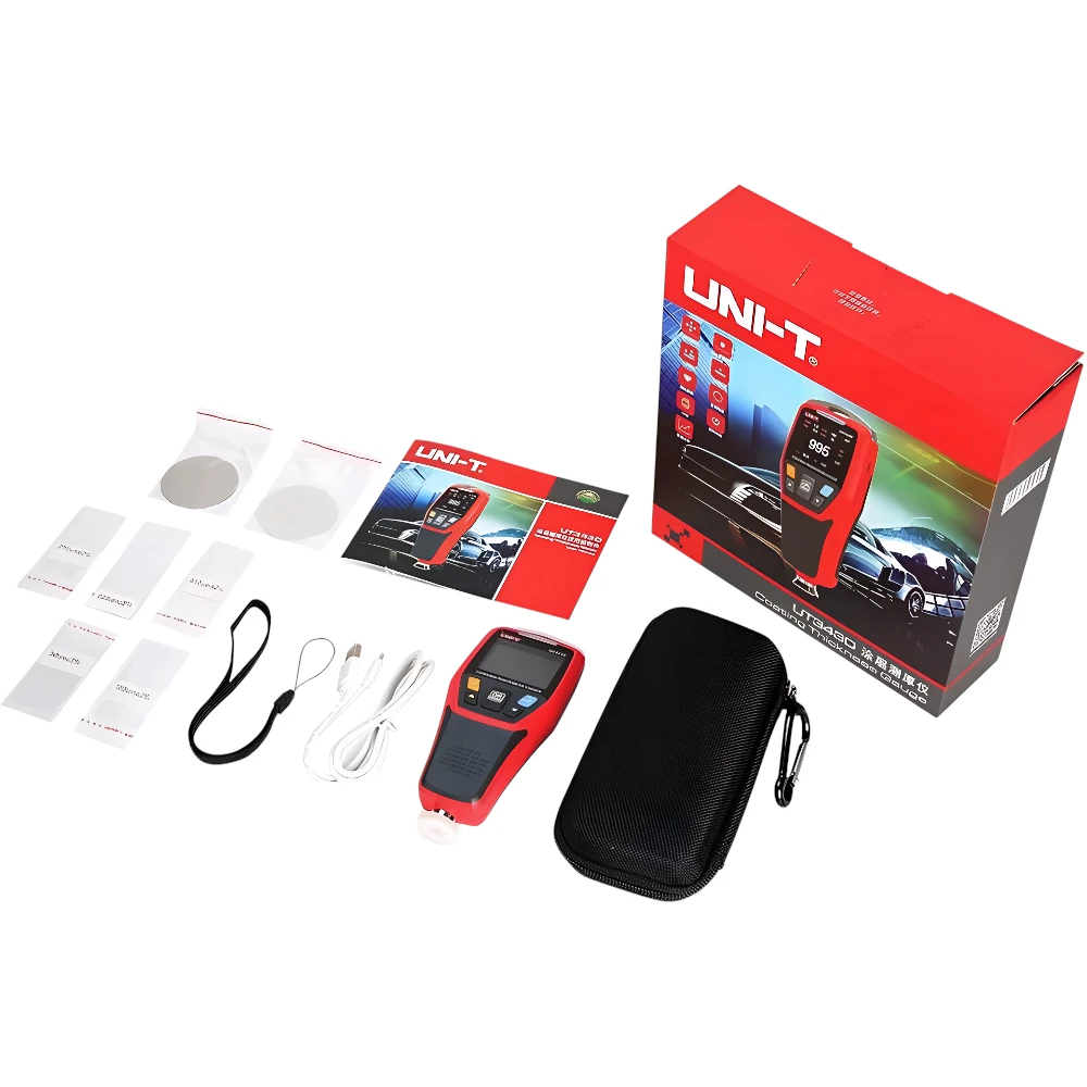 مقياس سمك الطلاء الرقمي UNI-T UT343D بدقة 0.1 ميكرومتر مع منفذ USB ...